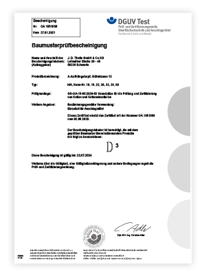 Certifications - J.D. Theile GmbH & Co. KG