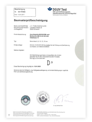 Certifications - J.D. Theile GmbH & Co. KG